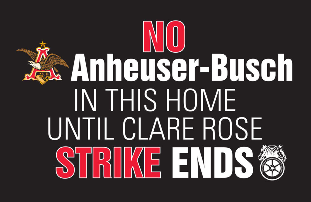 Get Your Clare Rose Boycott Sign - Teamsters